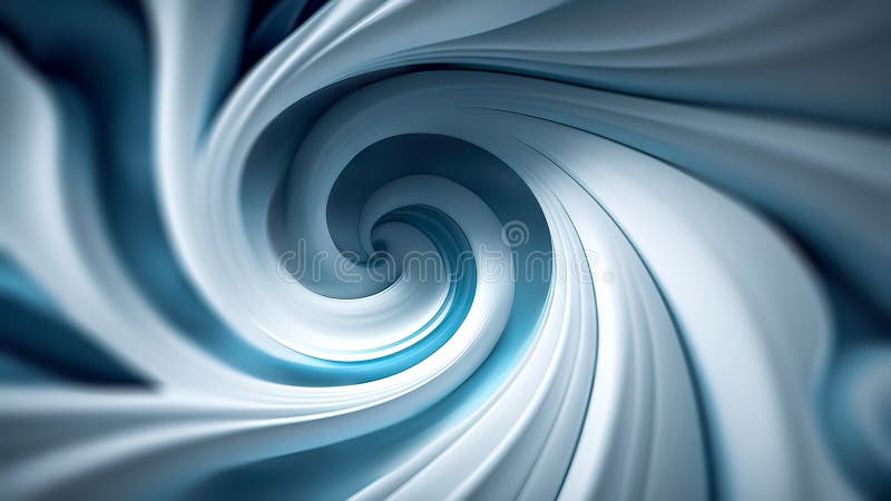 White and Blue Swirl 3D stock illustration. Illustration of spiral ...