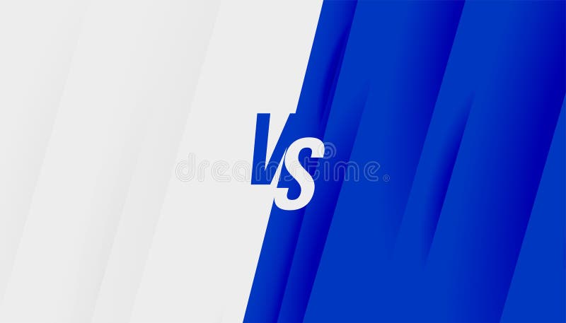 White and Blue Versus Vs Screen Banner for Duel Tournament Stock Vector ...