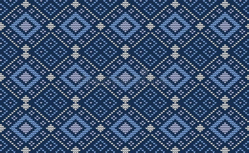 White and Blue Zigzag Cross Stitch Pattern, Embroidery Diagonal ...
