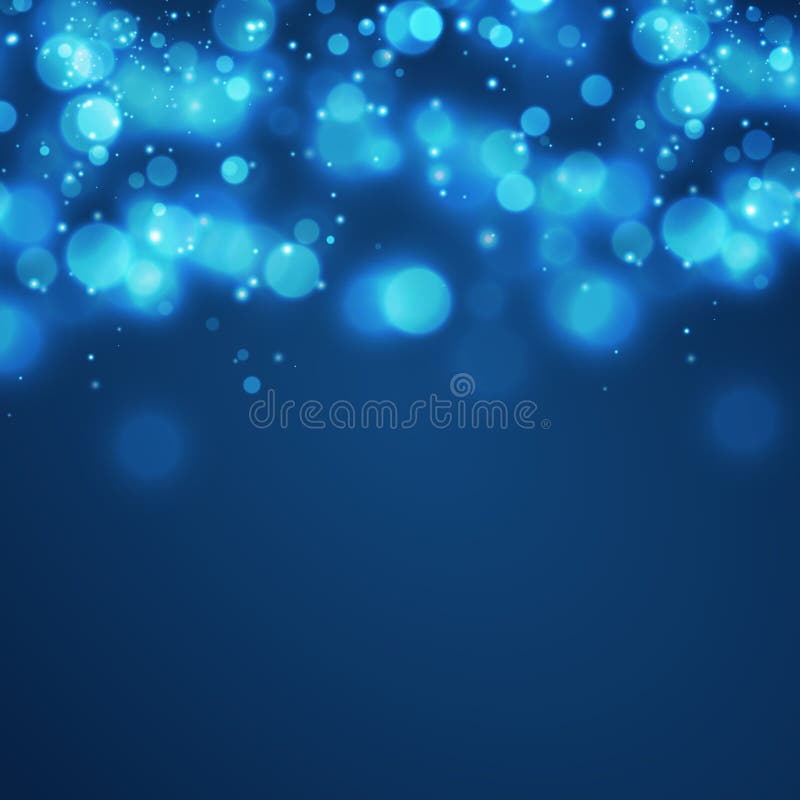 White Blurred Bokeh on Blue Background - Vector Stock Vector ... White Blurred Bokeh on Blue Background - Vector Stock Vector ...