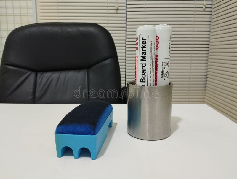 White Board Marker on the Desk of Director& X27;s Office Editorial ...