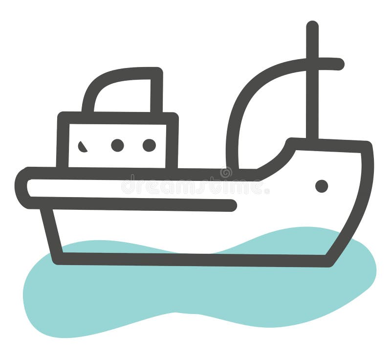 White boat, icon stock vector. Illustration of vacation - 260372980