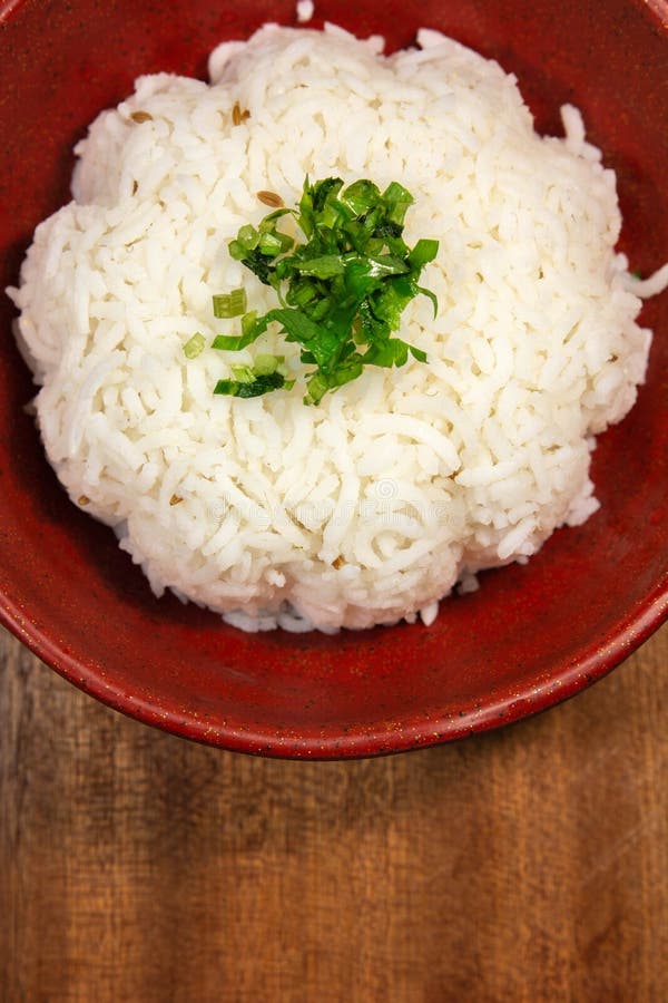 White Boiled Rice with Spicy Ofada Stew a Nigerian Traditional Meal ...