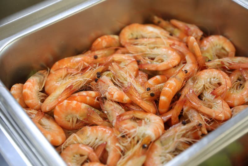 Boiled prawns stock image. Image of shrimp, recipes - 151178687