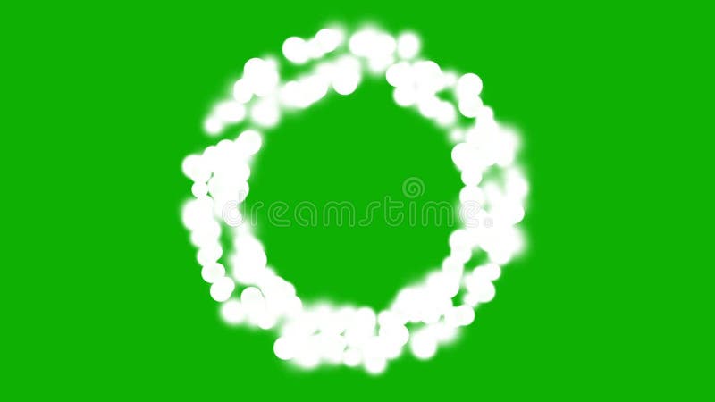 White Bokeh Particles Circle Motion Graphics with Green Screen ...