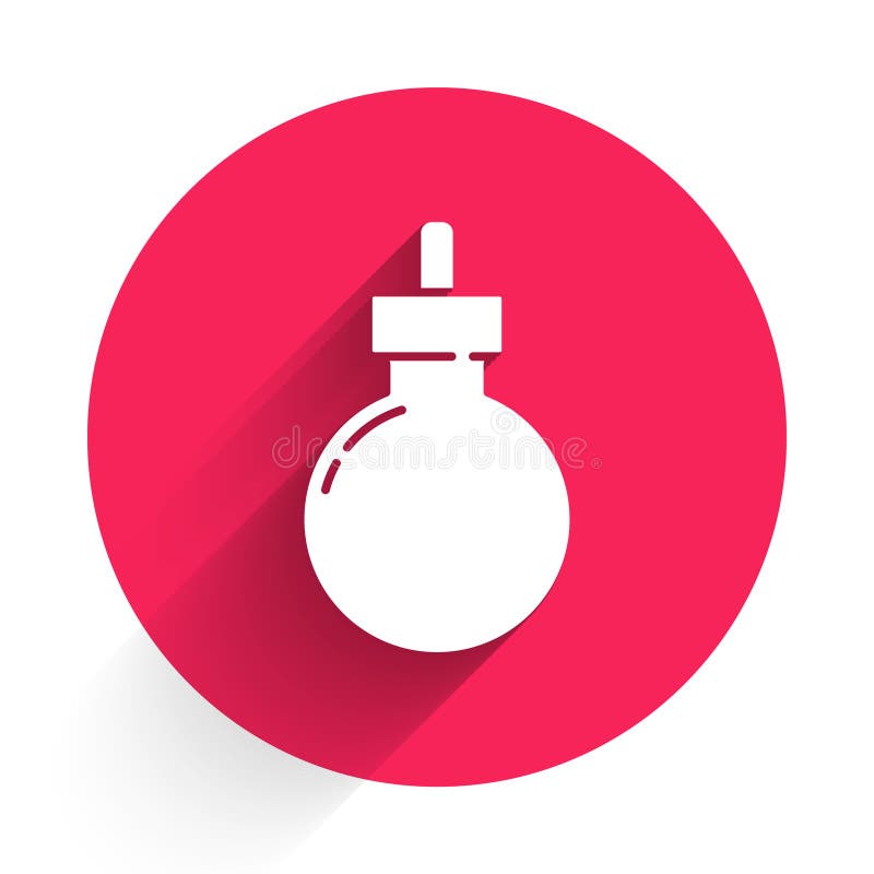 White Bomb Ready To Explode Icon Isolated with Long Shadow. Happy ...