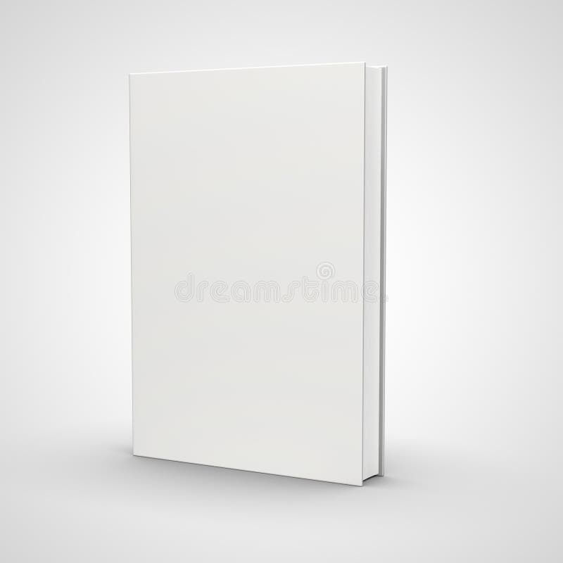 Front View of Blank Book Cover White Stock Photo - Image of blank ...