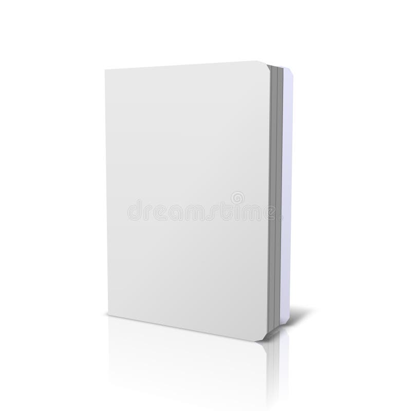 Hard cover white book stock illustration. Illustration of library ...