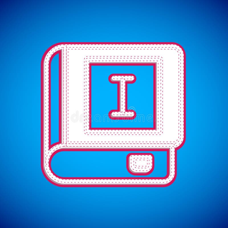 White Book Icon Isolated on Blue Background. First Volume Stock Vector ...