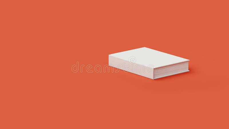 White Book Lying on a Red Plane, Card or Template Stock Illustration ...