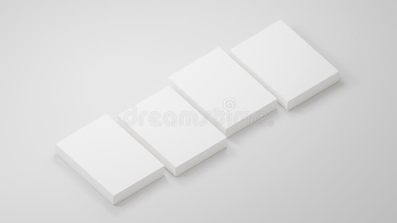 A4 White Book Mockup. Empty Book. Clean Book Cover Mockup Stock Photo ...