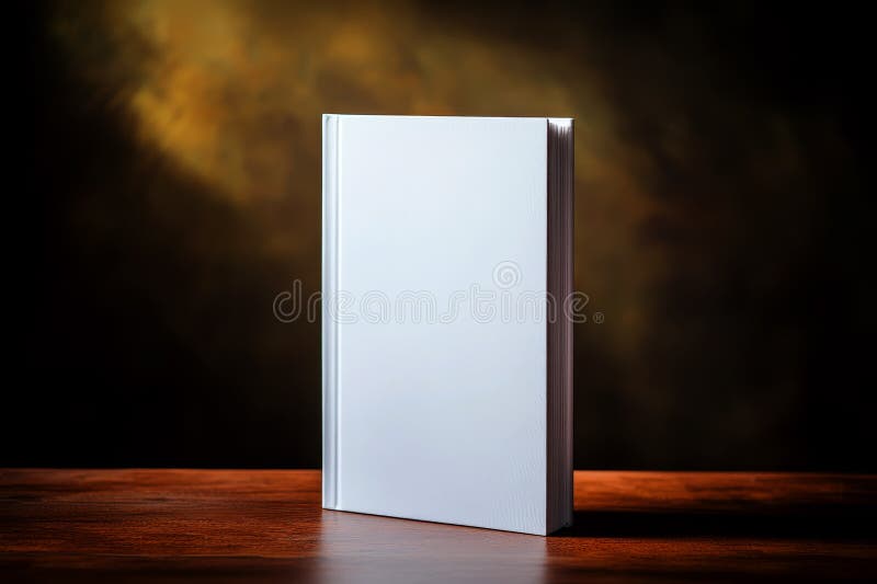 A White Book Mockup Front View on Rustic Wooden. Stock Illustration ...