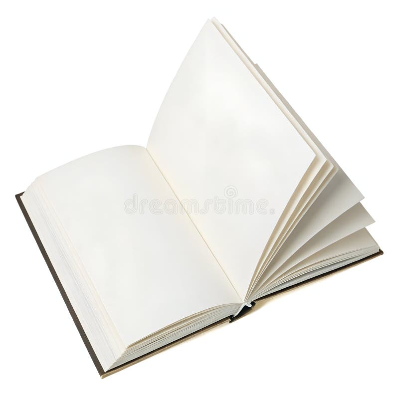 White Book Open Top View stock illustration. Illustration of writing ...