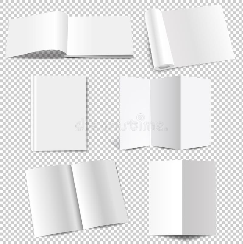 Booklet Mockup Isolated Transparent Background Stock Vector ...