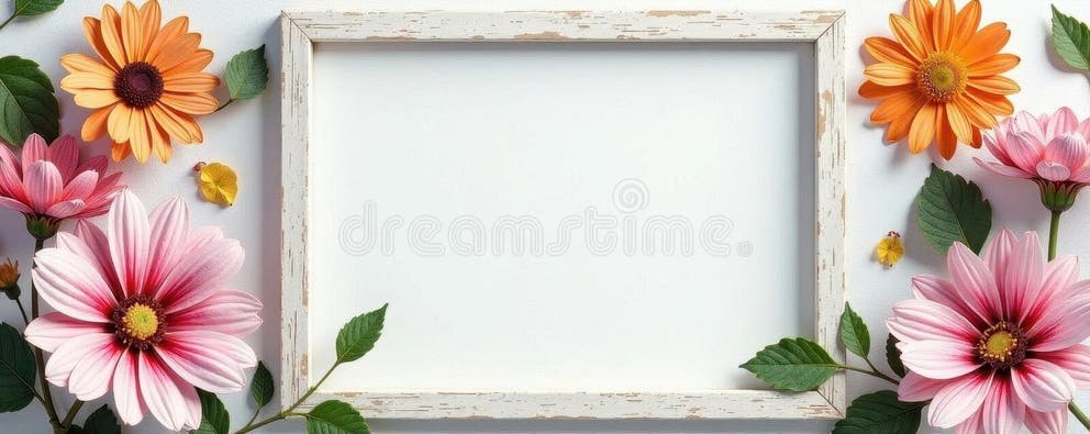 White Bordered Blank Instant Photo Frame, Aged Look, Background, Worn ...