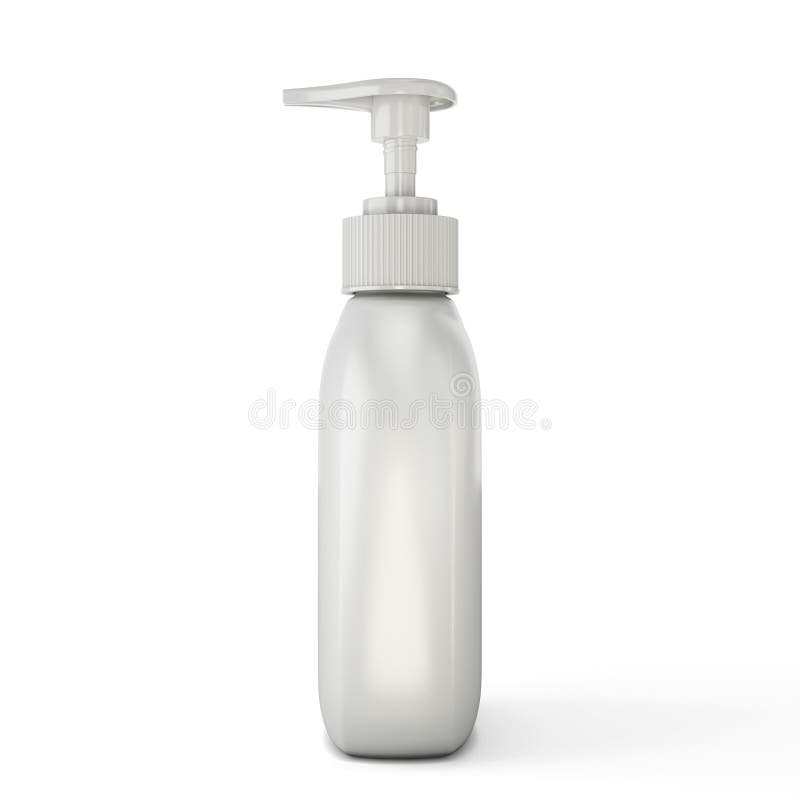 White Bottle for Soap Front View Stock Illustration - Illustration of ...