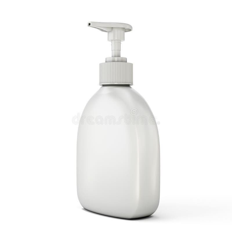 White Bottle for Soap Front View Stock Illustration - Illustration of ...