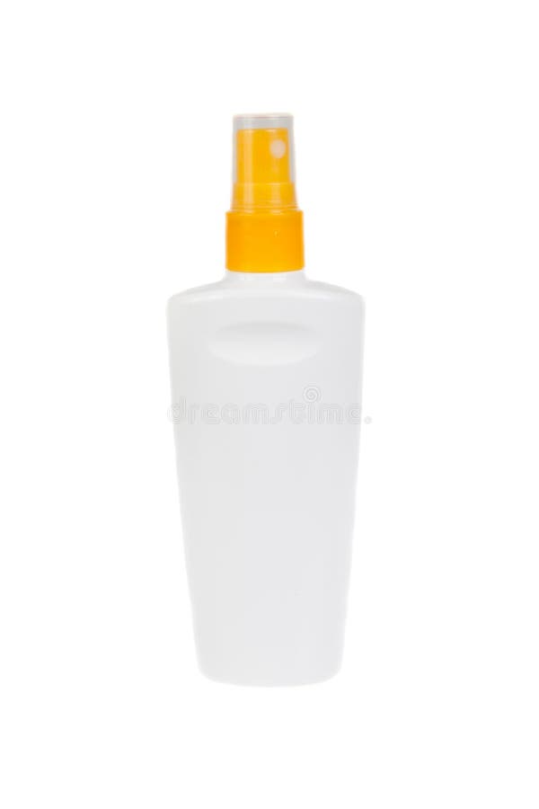 White Bottle with Suntan Cream Stock Photo - Image of plastic, tube ...