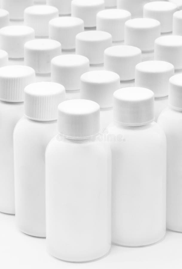 White Bottles for Cosmetics Stock Photo - Image of body, care: 40577486
