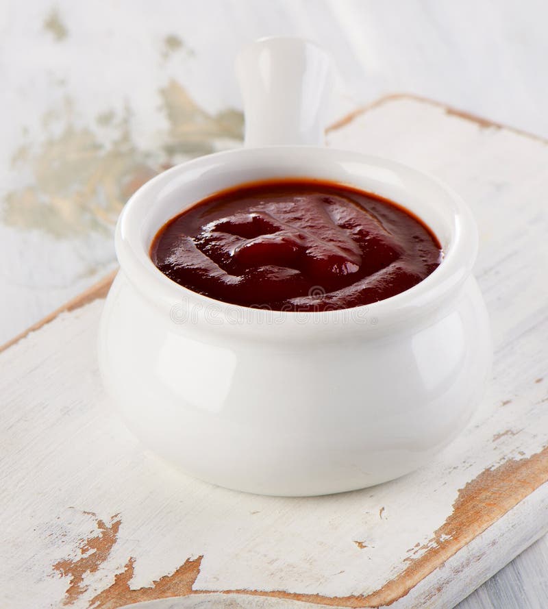 BBQ Sauce in Bowl with a Brush. Stock Image - Image of grill, barbeque ...