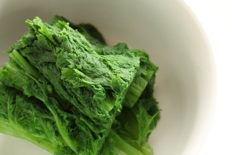 Boiled Green Leaf Vegetable Stock Image - Image of food, white: 149405189