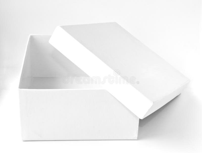 Blank White Open Product Box on Gray Background Stock Photo - Image of ...