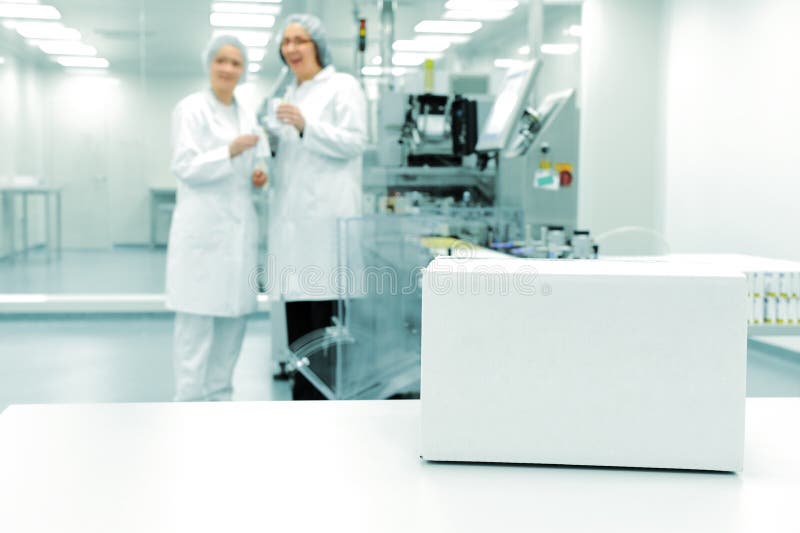 White Box at Automated Production Line Stock Image - Image of pack ...