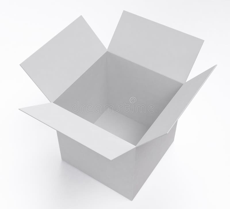 Inside an Empty Cardboard Box with White Background Stock Illustration ...