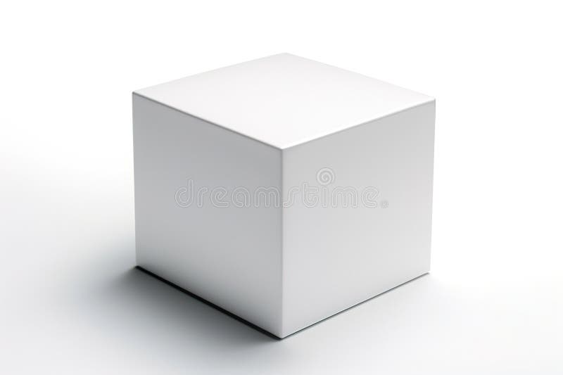 White Box on a White Background. Generated by AI Stock Illustration ...
