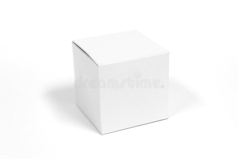 White Box on White Background, Original Box for Oil Filter, Isolated ...