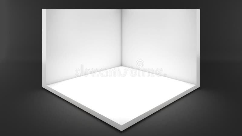 White Box on Black Background ,Empty Space in a White Room. ,3d ...