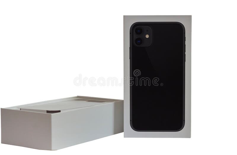 White Box from a Black Phone Stock Photo - Image of mobility, gadget ...