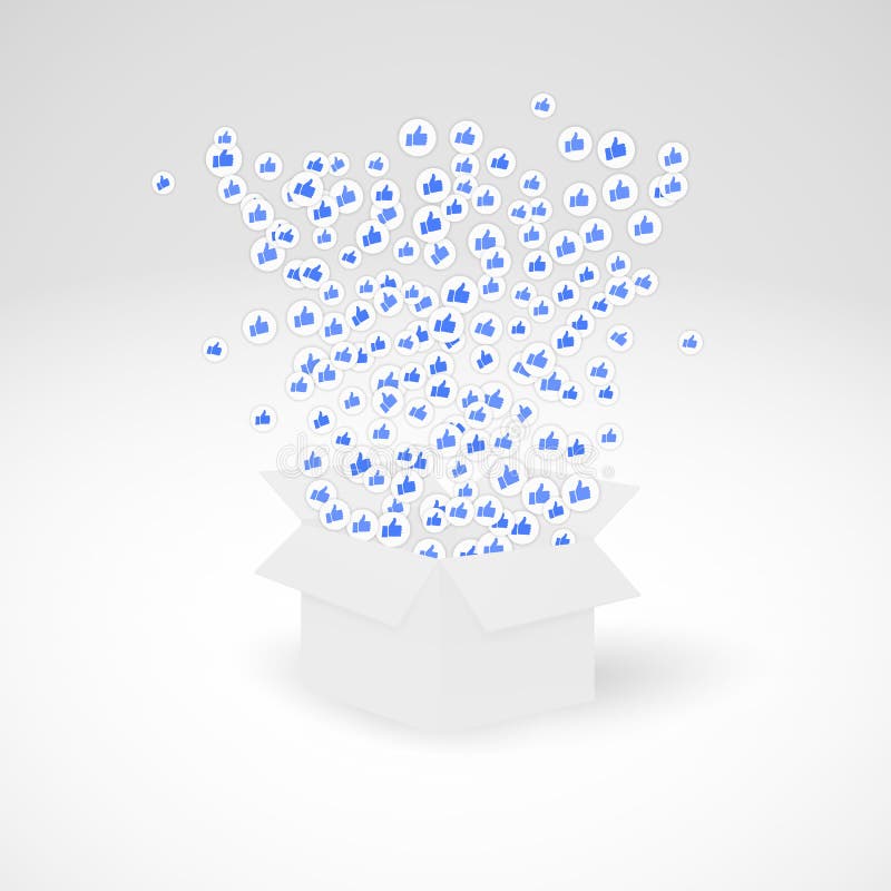 White Box with Burst or Blue Like Symbol Icons. Stock Vector ...