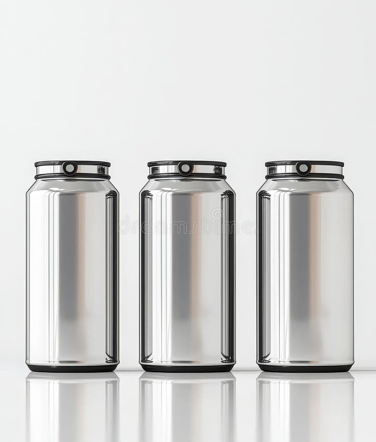 White Box Container Template Tailored for Packaging Tin Can Drinks ...