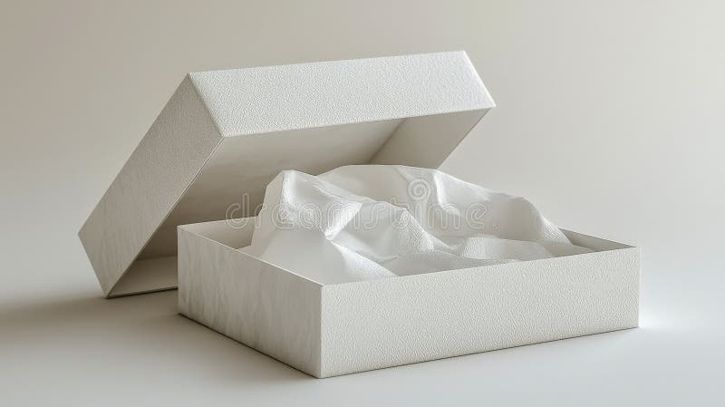 White Box Containing Tissue Paper Placed on a Clean Surface for Various ...