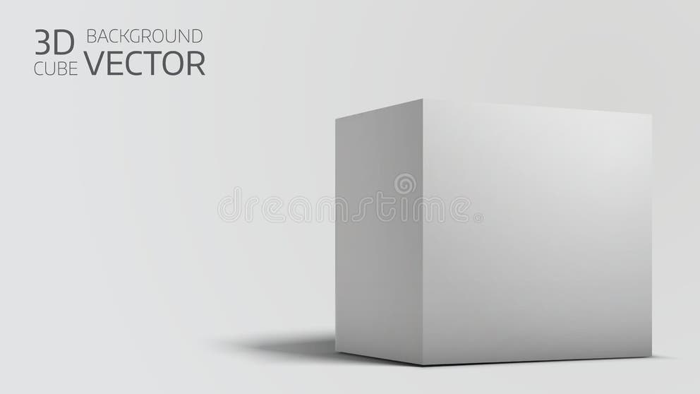 White Box Cube Isolated on White Background. Stock Vector ...