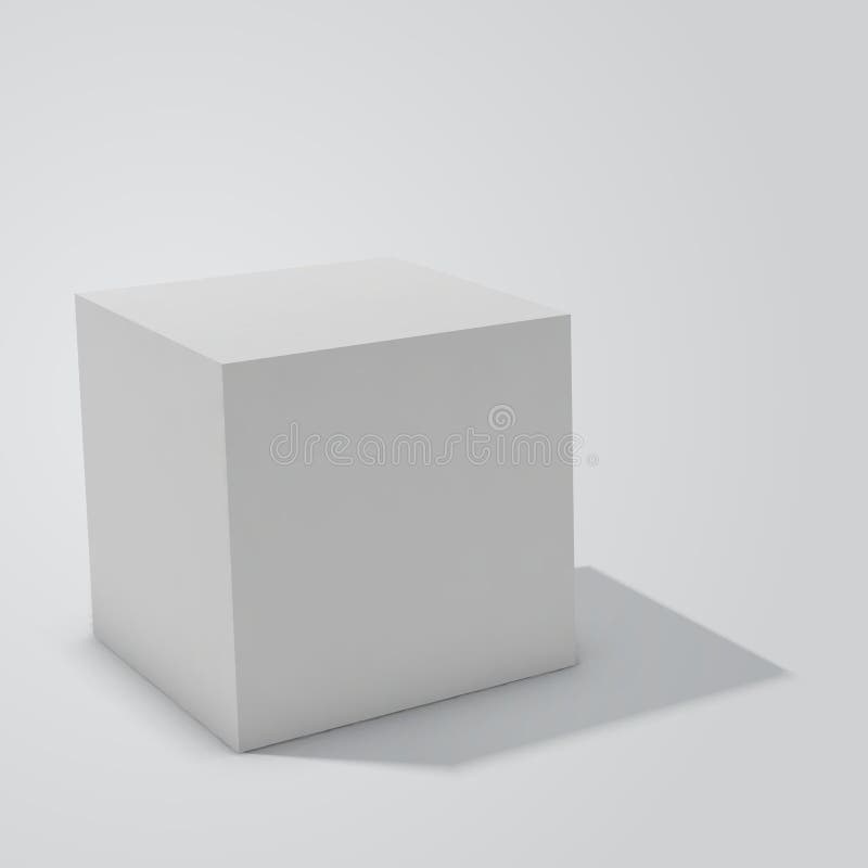 White Box Cube Isolated on White Background. Stock Vector ...