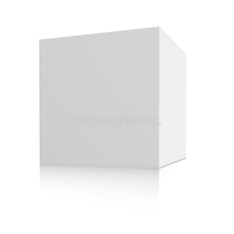 3D Blank White Box or Cube stock illustration. Illustration of brands ...