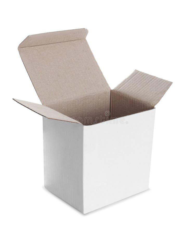 Blank White Cardboard Box stock image. Image of package - 26404371