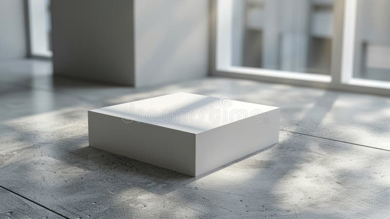 White Box on a Floor with Shadows. Stock Illustration - Illustration of ...