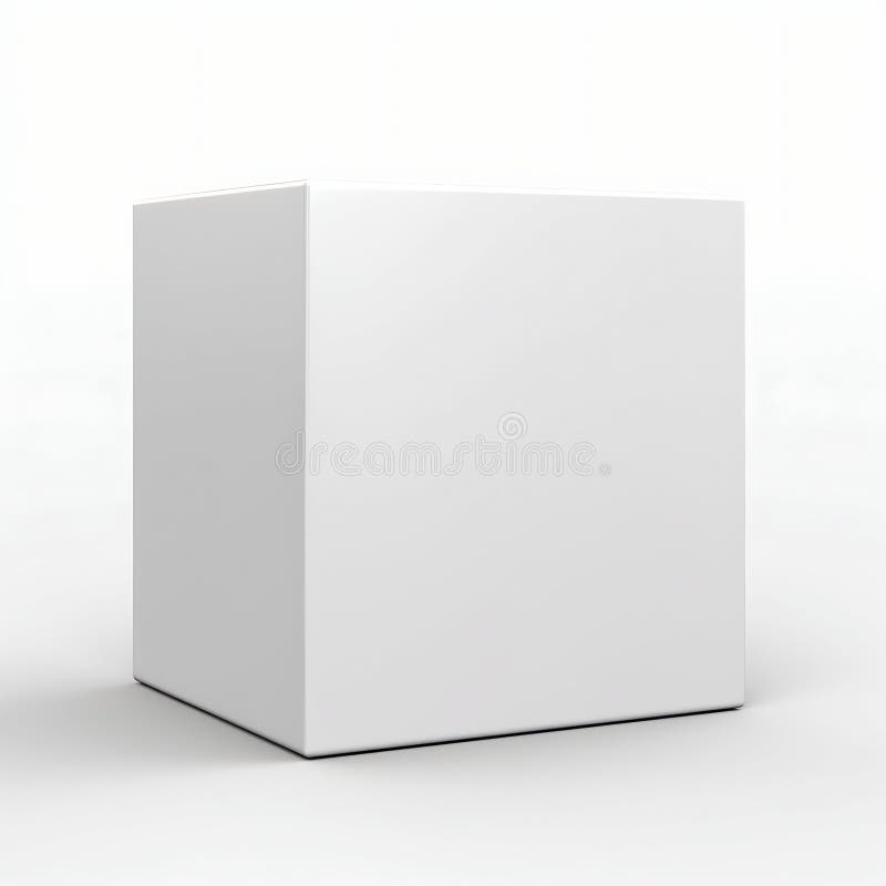 White Box Isolated on a White Background. Generative Ai Stock ...