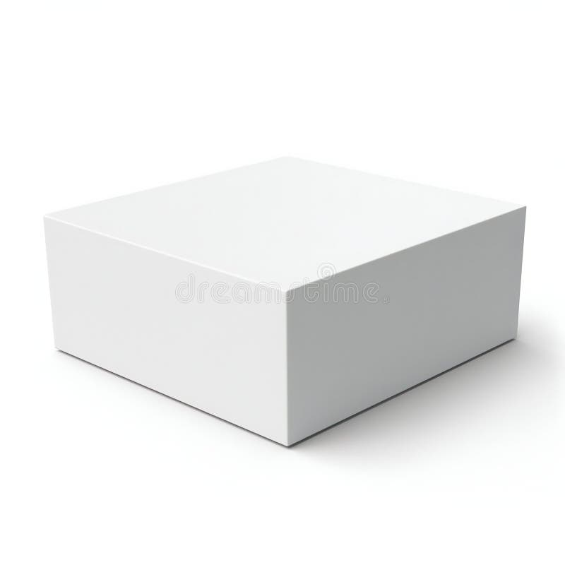 White Box Isolated on a White Background. Generative Ai Stock ...