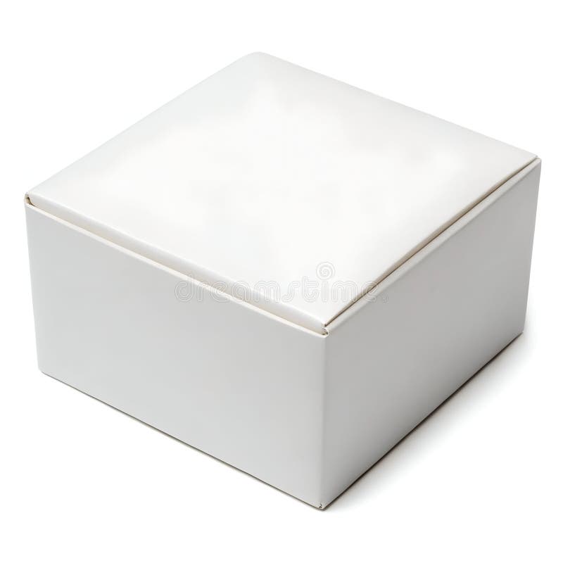 White Box Isolated on White Background Stock Illustration ...
