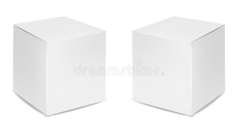 White Box Isolated, White Packaging, Realistic Box Package Vector Stock ...