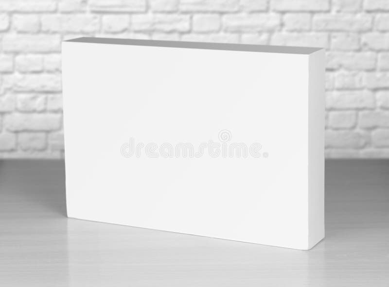 White Box from Laptop is Worth on the Table. Close Up Stock Photo ...