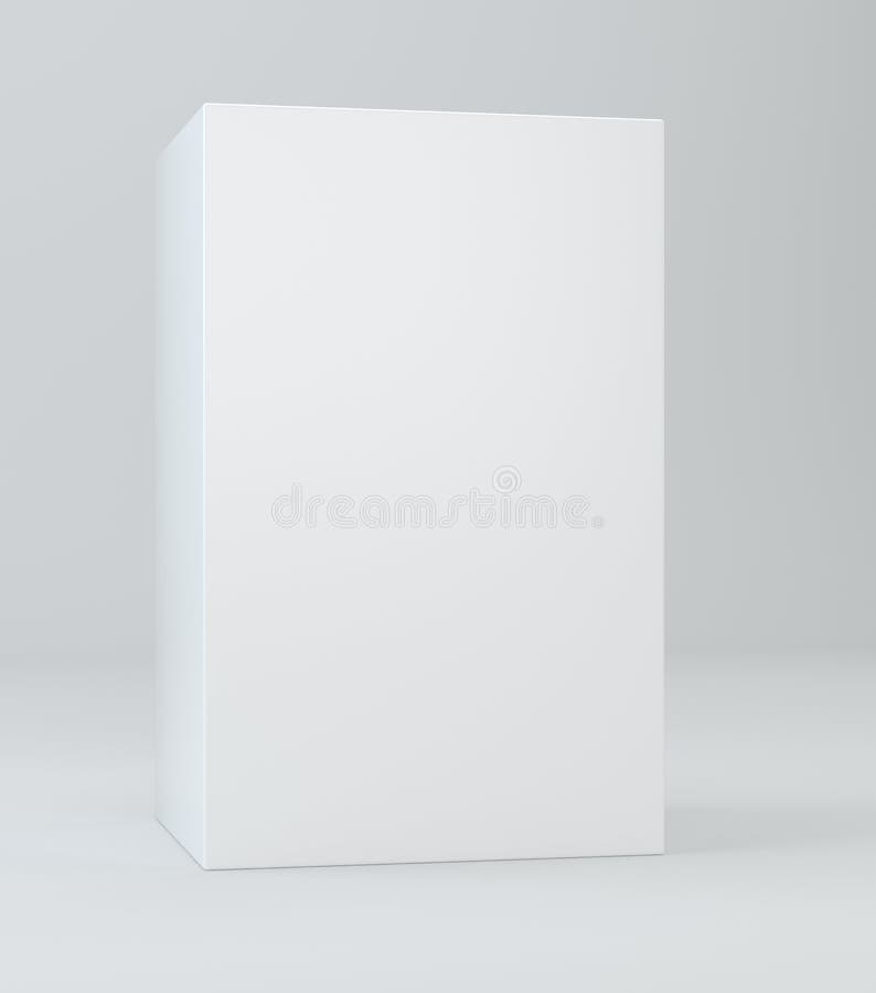 White Box Mock Up Model Shadow. Blank Cardboard or White Paper ...