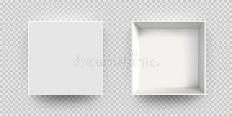 White Box Mock Up Vector 3D Model Top View. Isolated Blank Realistic ...