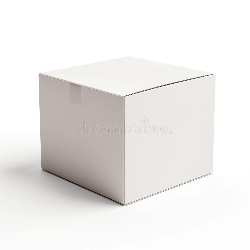 White Box Mockup stock illustration. Illustration of wrap - 306394427