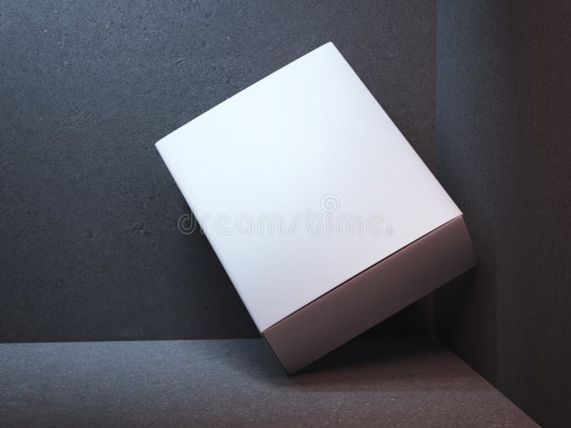 White box in modern studio stock image. Image of graphic - 54725669