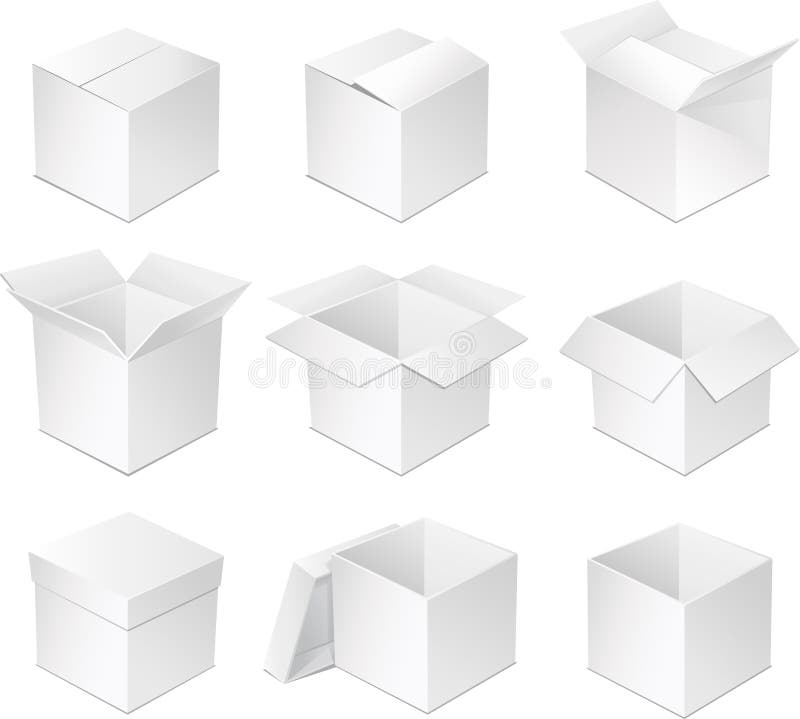 Blank Boxes and Bags, Various Shapes, Vector Stock Vector ...